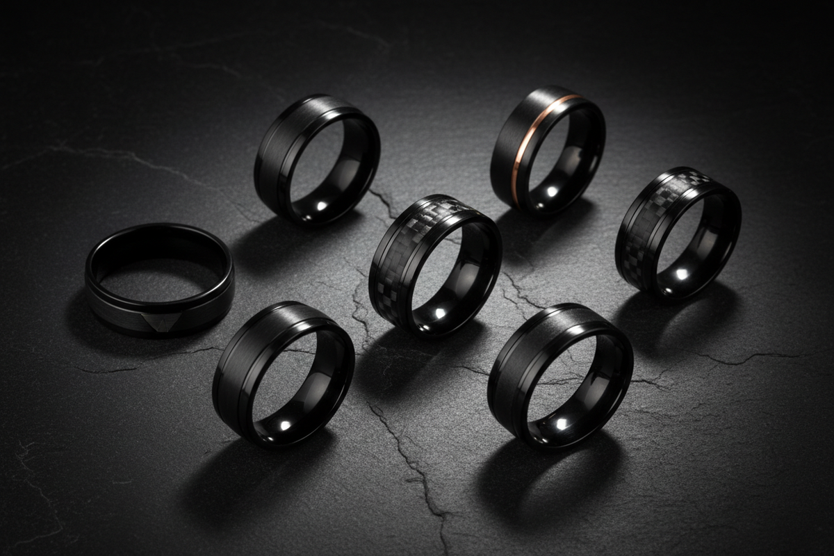 Shop Black Rings for Men l Wedding Rings for Men – Just Mens Rings