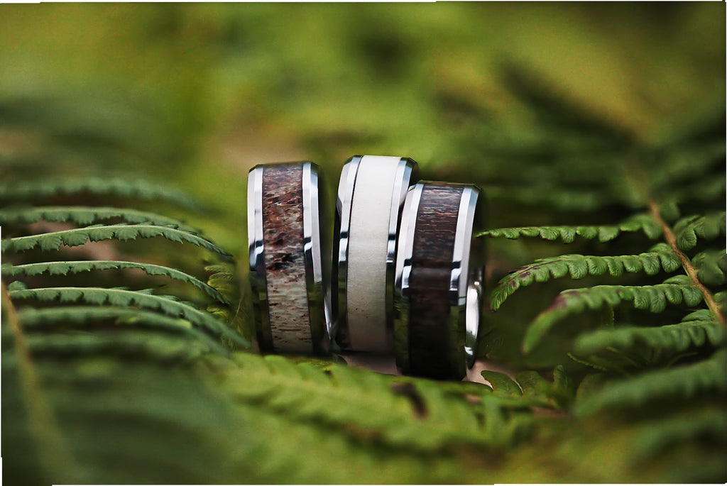 Men's Wood Inlay Rings l Wedding Bands & Fashion Rings – Just Mens Rings