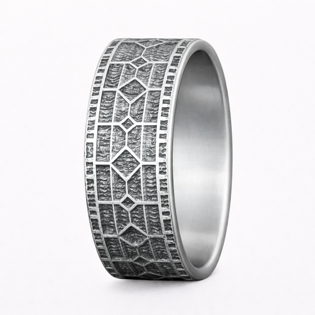 The Rampart Viking Inspried Etchings Titanium Men's Ring - 9mm – Just ...