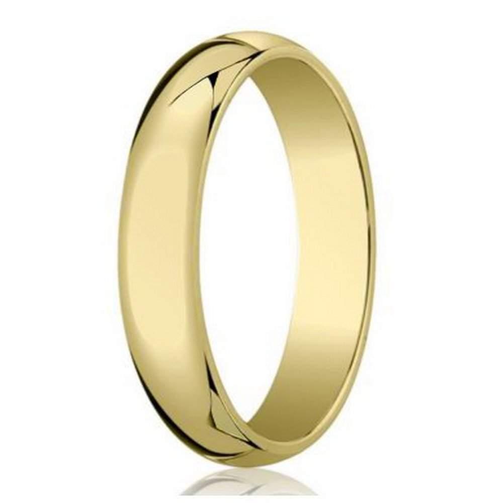 The Keepsake Men's Wedding Ring in 18K Yellow Gold, Polished Dome | 5m ...