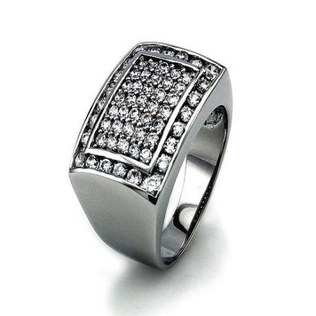 The Monarch Sterling Silver Pave-Set CZ Statement Ring 20mm